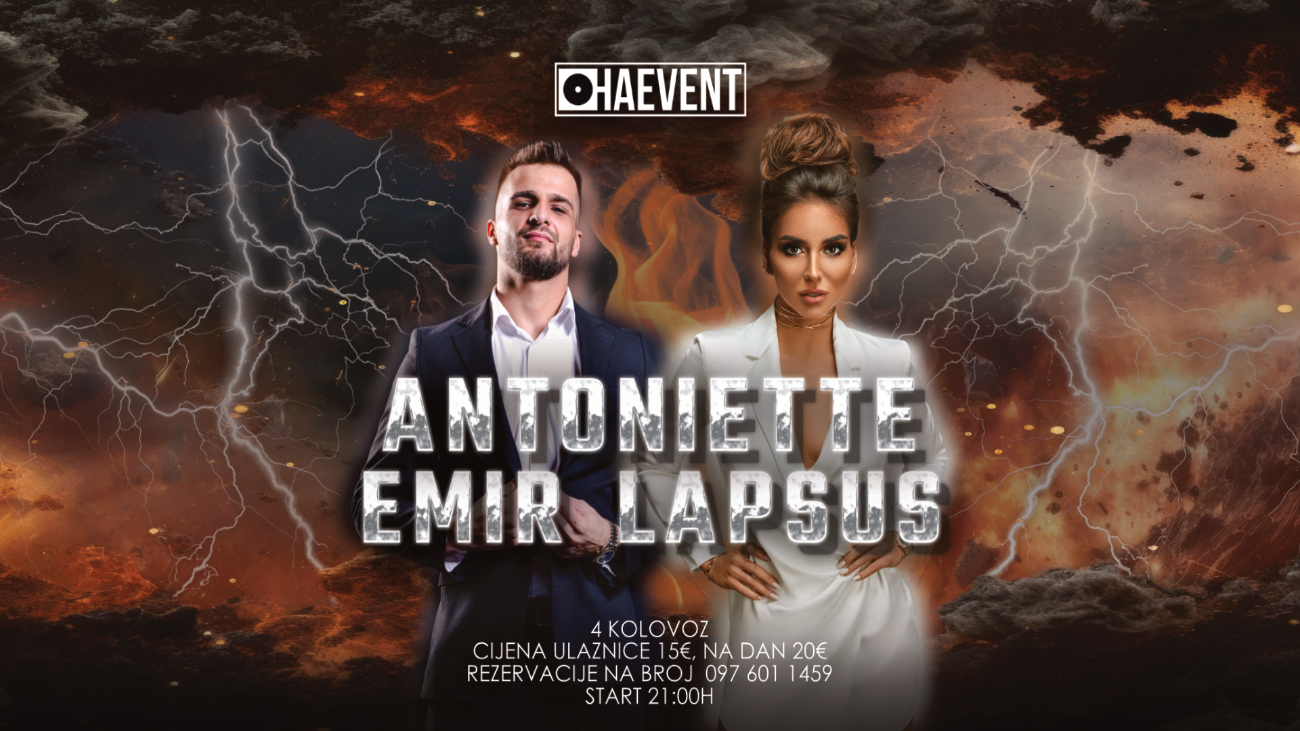 Tickets for : EMIR LAPSUS & ANTONIETTE 2024 | CoreEvent