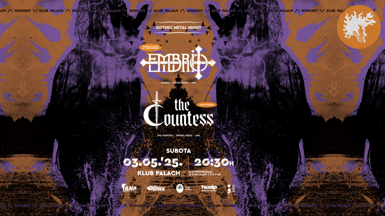 Ulaznice za : Gothic Metal Night w/ EMBRIO & The Countess @ Klub Palach ...