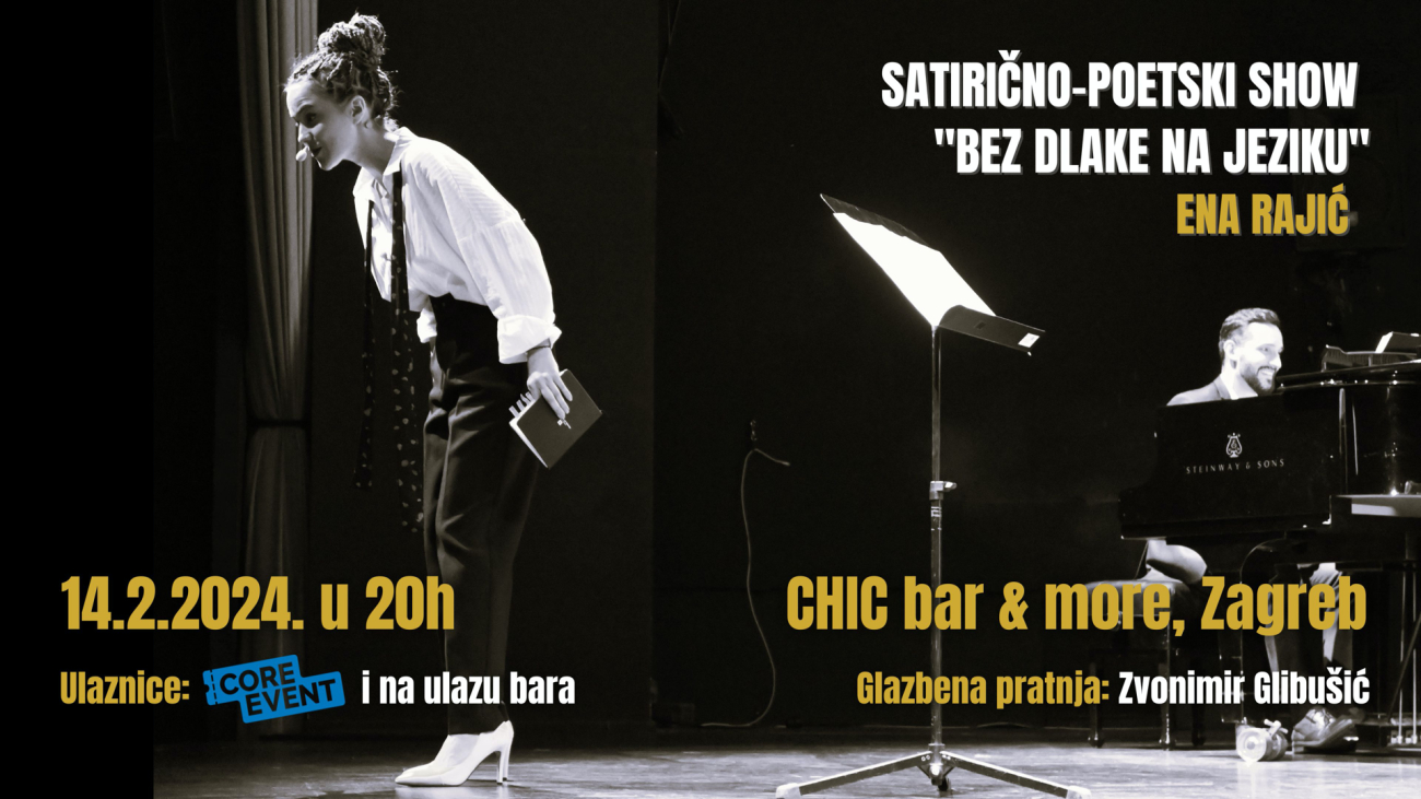 Ulaznice za : Satirično-poetski show "Bez dlake na jeziku" 2024 | CoreEvent