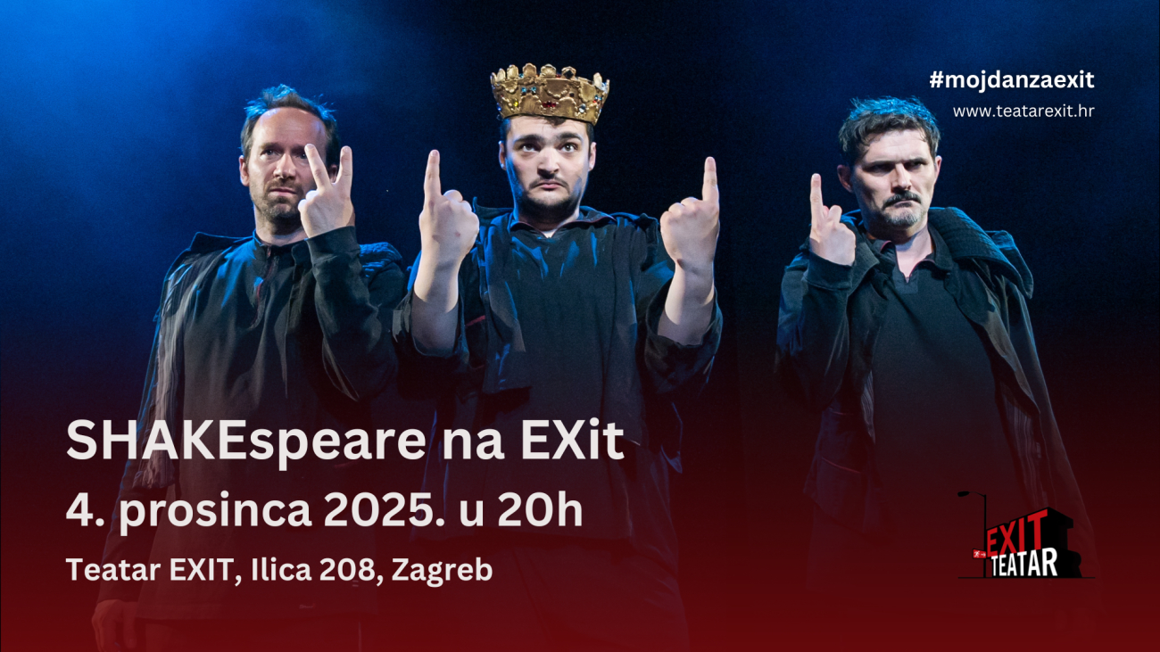 Ulaznice za : SHAKEspeare na EXit - 4.12.2025., Teatar EXIT 2025 ...